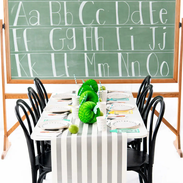 PLATES SMALL - SCHOOL ALPHABET - Bon + Co. Party Studio Inc.