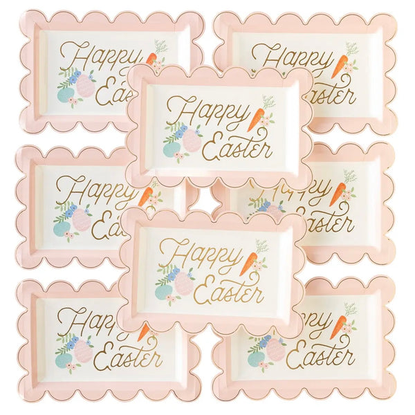 PLATES LARGE - EASTER SCALLOP RECTANGLE - Bon + Co. Party Studio Inc.